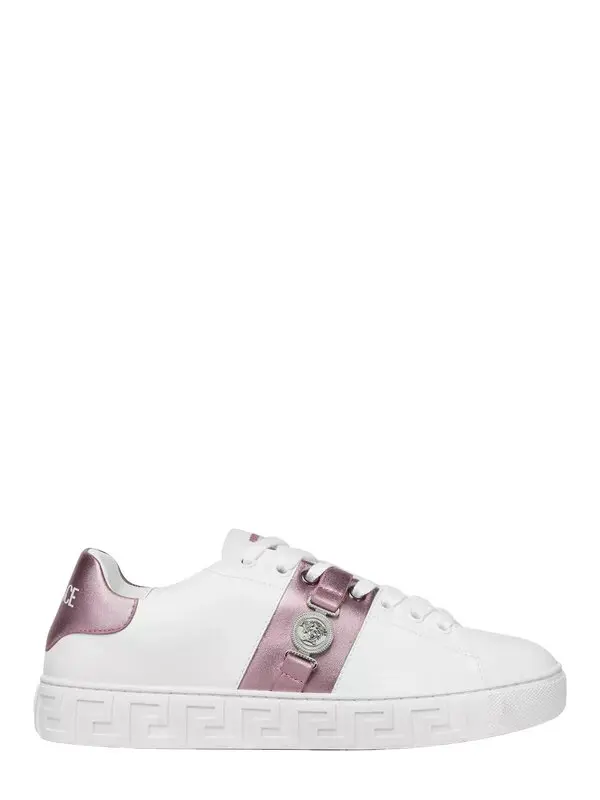 Versace Greca Embellished Sneakers - White