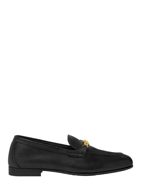Versace Leather Loafers - Black