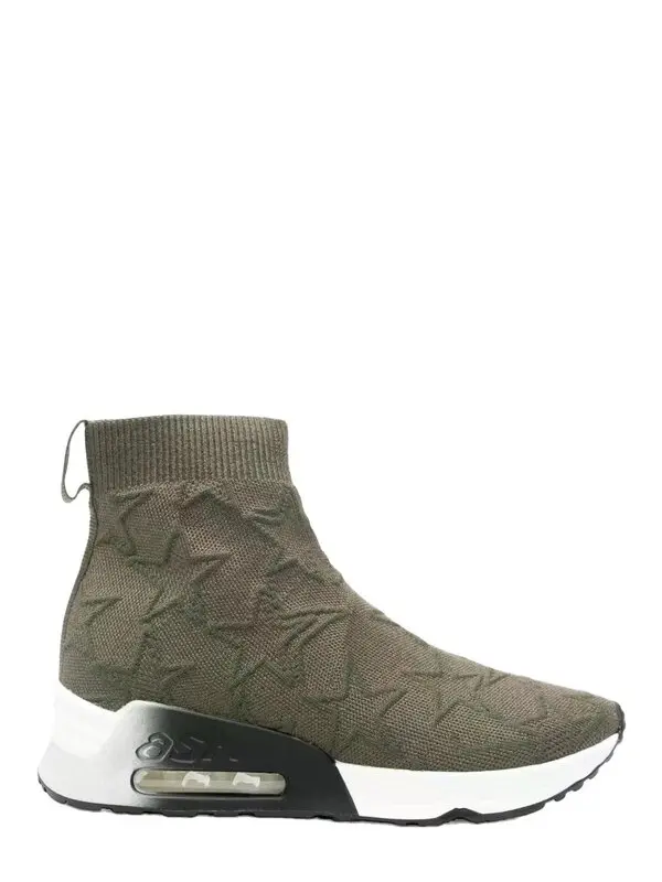 Ash 30mm Star-patterned Platform Boots - Green