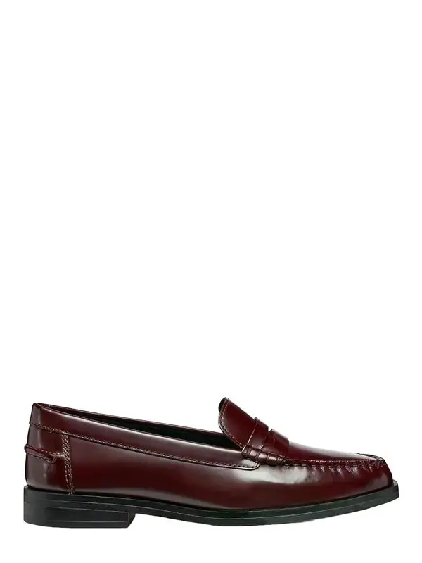 Geox Leather Loafers - Red