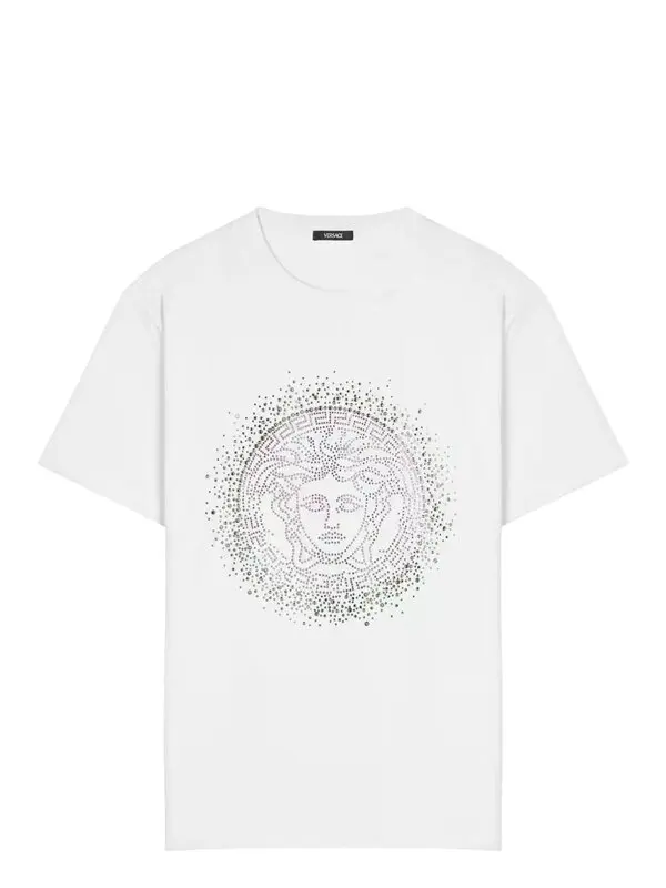 Versace Medusa Embellished T-shirt - White