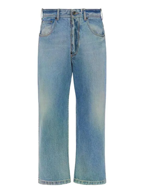 MAISON MARGIELA Raw-cut Straight-leg Jeans - Blue