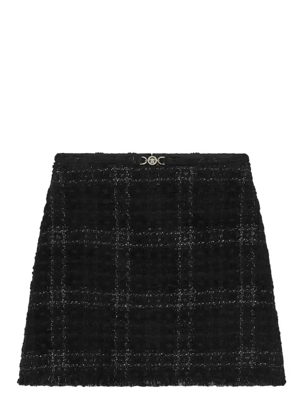 Versace Check-pattern Mini Skirt - Black