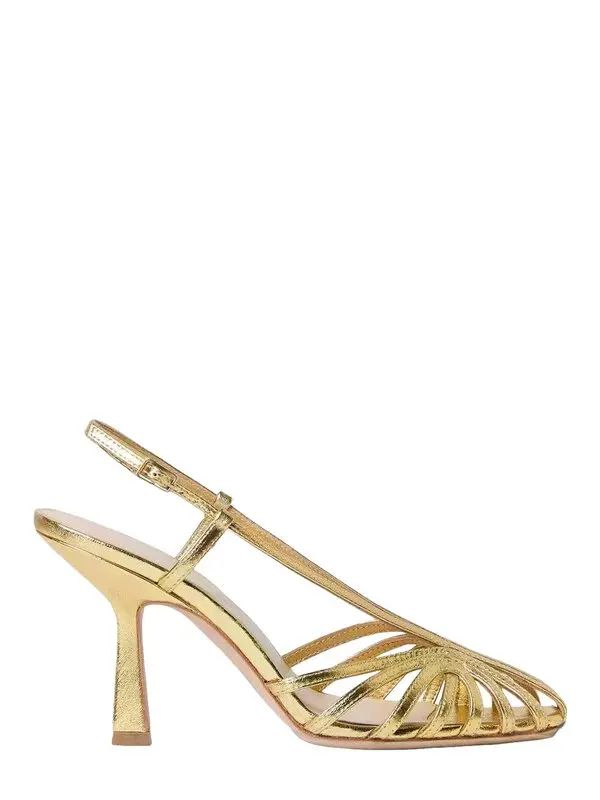 LOEFFLER RANDALL 89mm Alexandra Strappy Sandals - Gold
