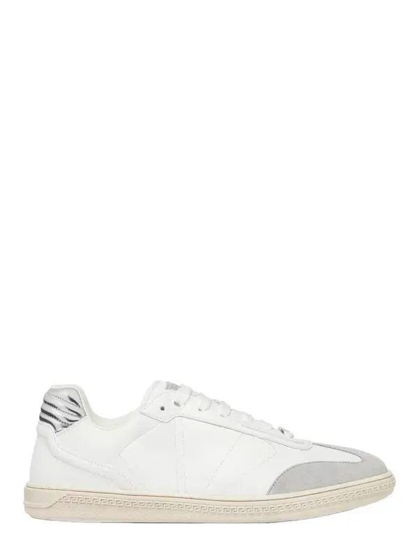 Versace Greca-motif Panelled Sneakers - White