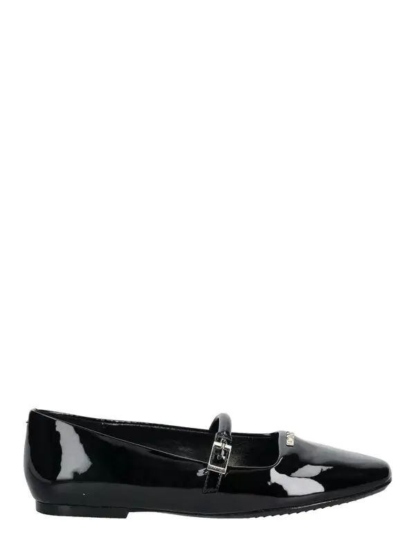 Dkny Buckle-strap Ballet Flats - Black