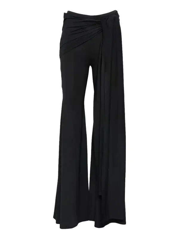AXEL 113 Tina Draped Flared Trousers - Black