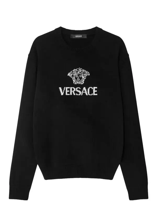 Versace Medusa-motif Sweater - Black