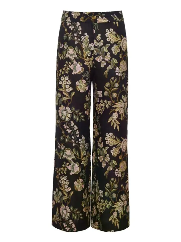Cara Cara Josephine Floral-print Trousers - Black