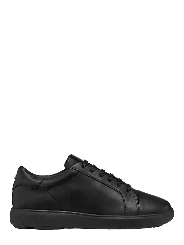 Geox Lace-up Leather Sneakers - Black