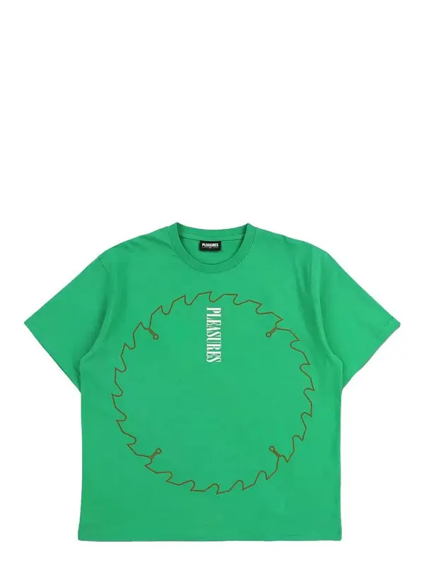 PLEASURES Saw Heavyweight Short-sleeve T-shirt - Green