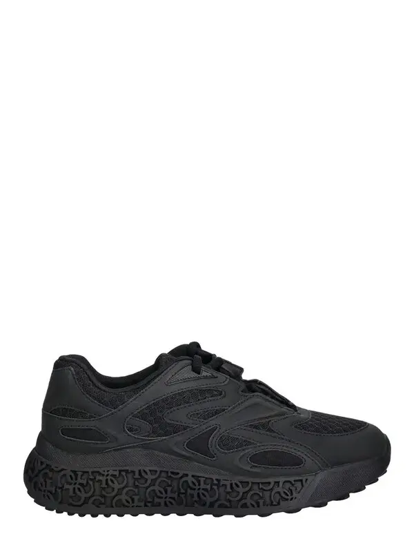 Guess Cut-out Detailing Sneakers - Black