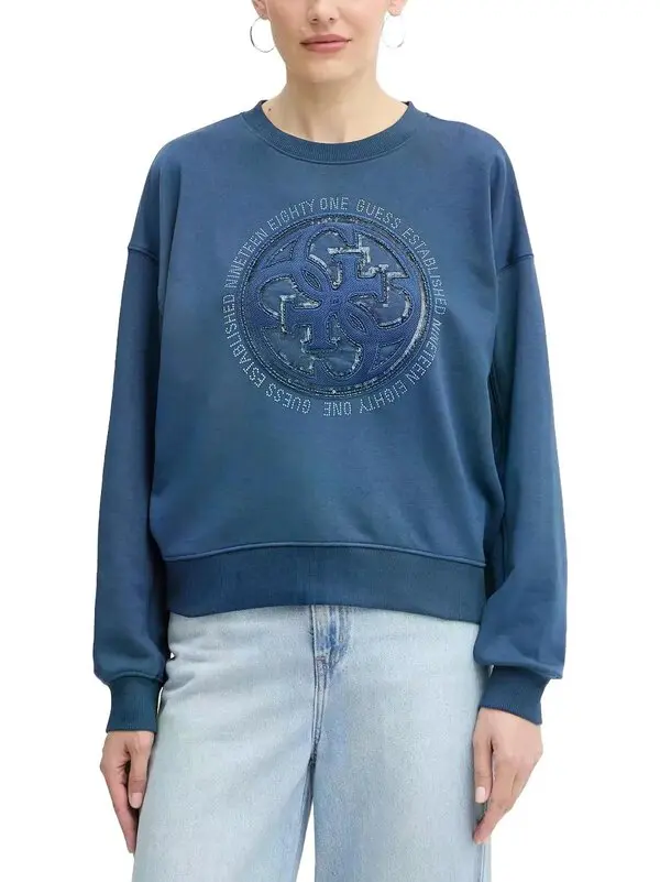 Guess Logo-print Sweatshirt - Blue