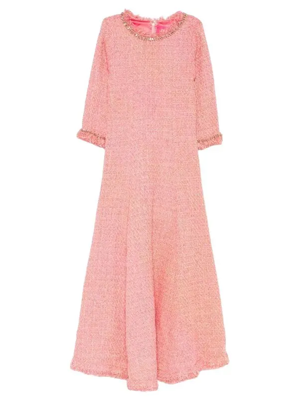 MIAU BY CLARA ROTESCU Embellished Maxi Dress - Pink