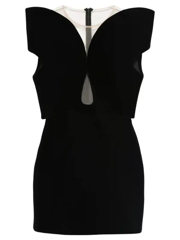 David Koma Cut-out Mini Dress - Black