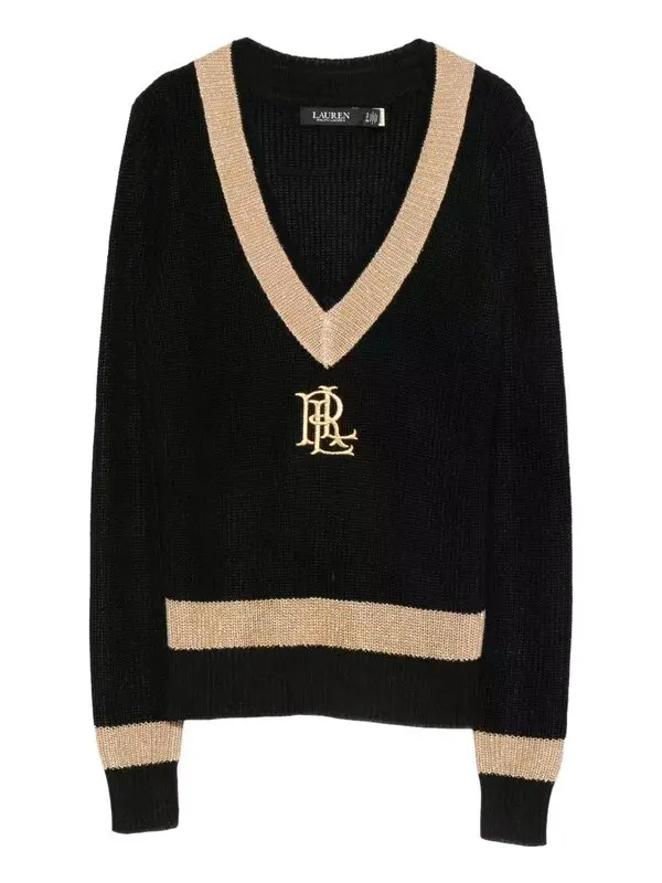 Ralph Lauren V-neck Knitwear - Black