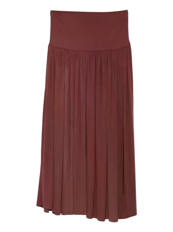 AYA MUSE Gathered Maxi Skirt - Red