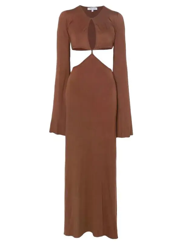 AXEL 113 Sunset Cut-out Maxi Dress - Brown