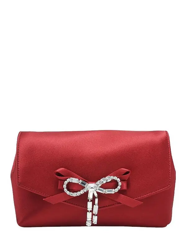 JIMMY CHOO Soft Bow Satin Mini Bag - Ruby Red