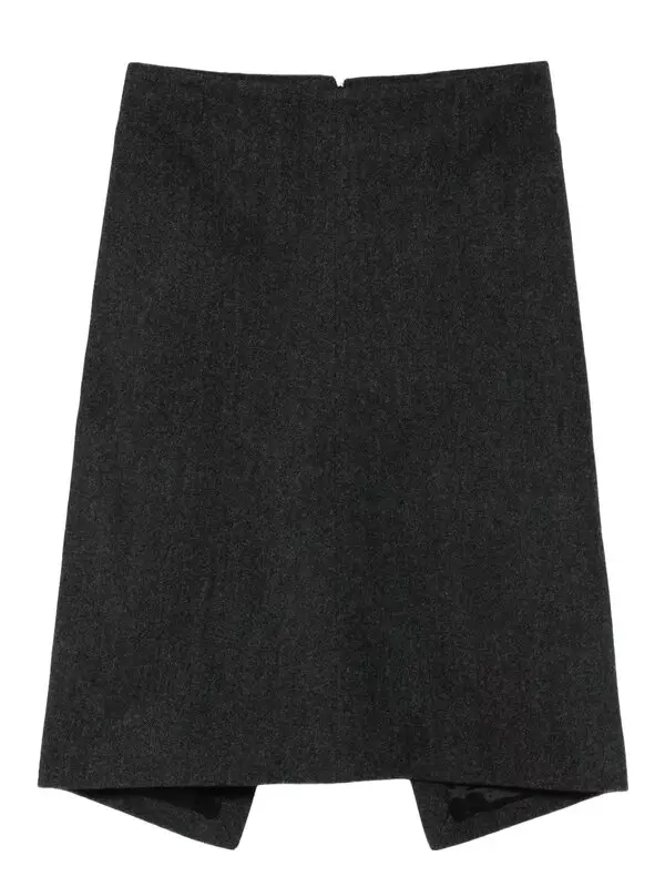 TOTEME Twill Suit Midi Skirt - Grey