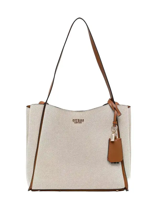 Guess Logo-lettering Tote Bag - Neutrals
