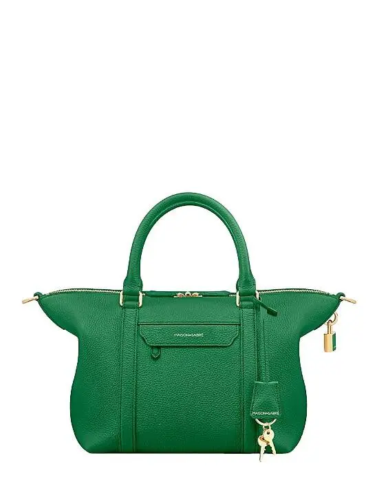 MAISON DE SABRE Small Leather Weekender - Emerald Green