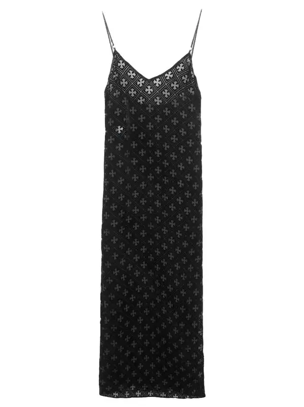 Chrome Hearts Sleeveless Velvet Dress - Black