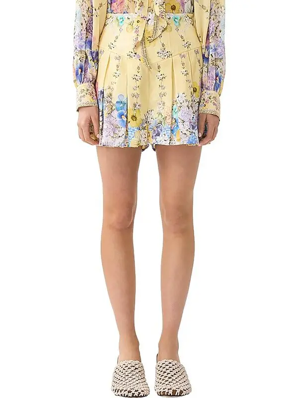 Camilla Corset Waist Printed Shorts - Darling Buds