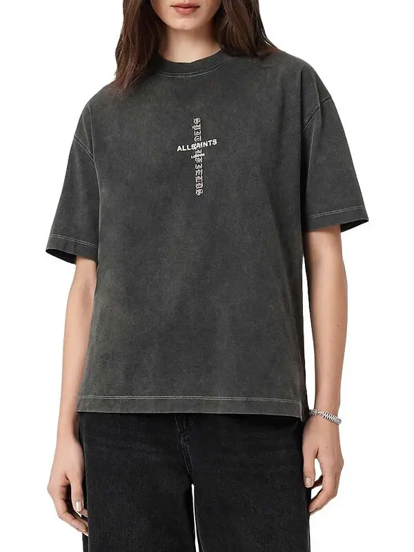ALLSAINTS Knox Etta Tee - Washed Black