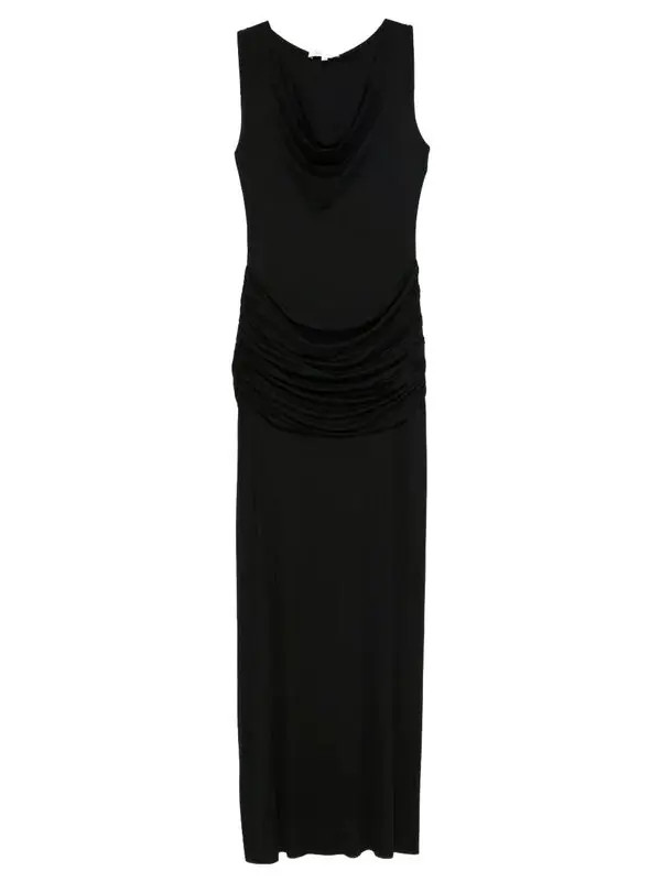AXEL 113 Jessica Cowl-neck Maxi Dress - Black