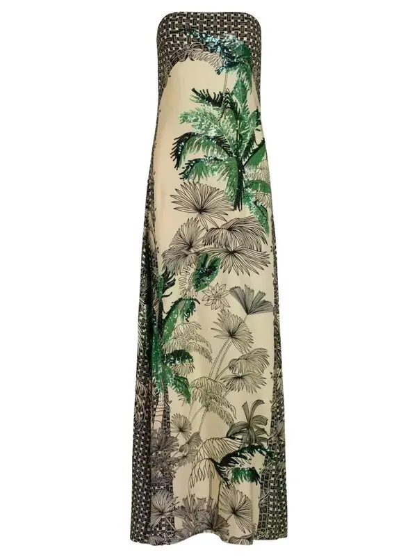 Johanna Ortiz Simbologia Floral Maxi Dress - Neutrals