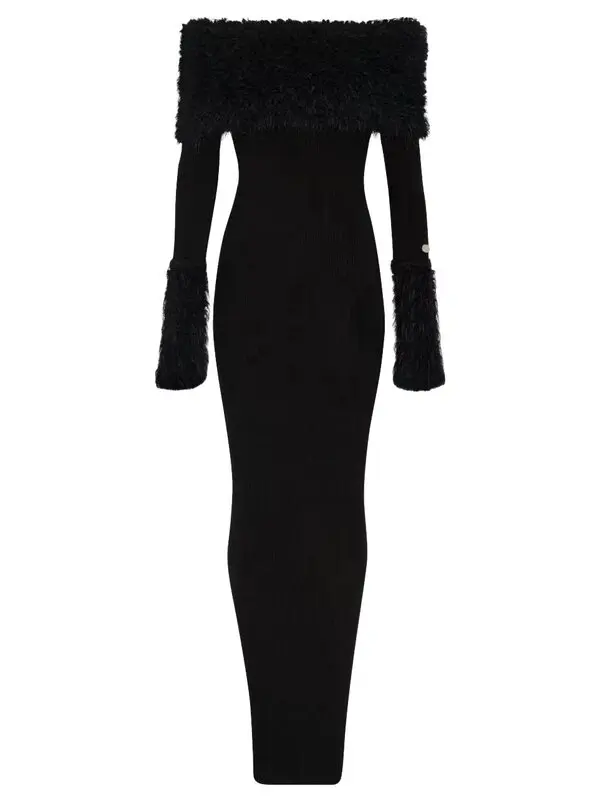 Jean Paul Gaultier Ribbed Maxi Dress - Black