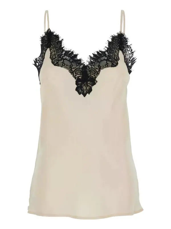 Gold Hawk Camisole With Lace Trim - Neutrals