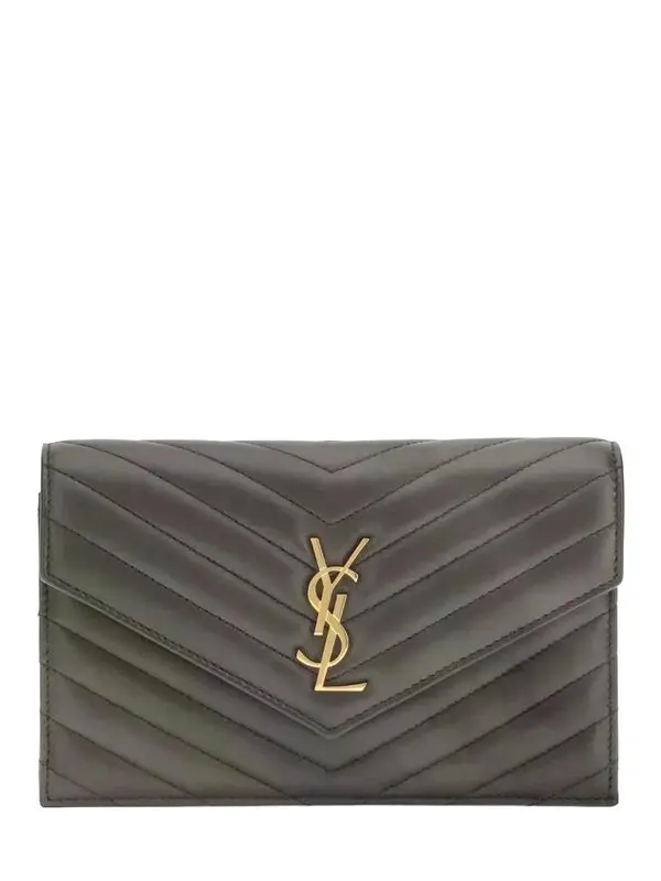 Saint Laurent Envelope Cassandre Mini Bag - Brown