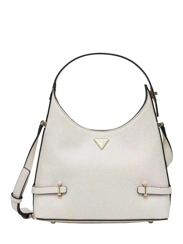 Guess Logo Plaque Satchel - Neutrals