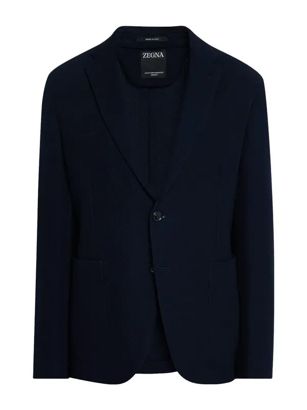 Zegna Slim Fit High Performance Jersey Blazer - Nvy Sld