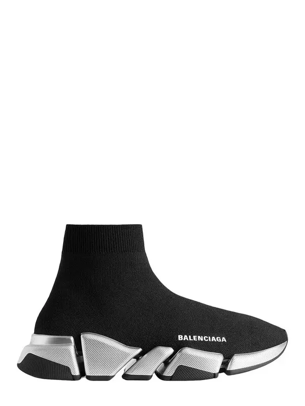 Balenciaga Speed 2.0 Knit Sneakers - 1081 Black/silver