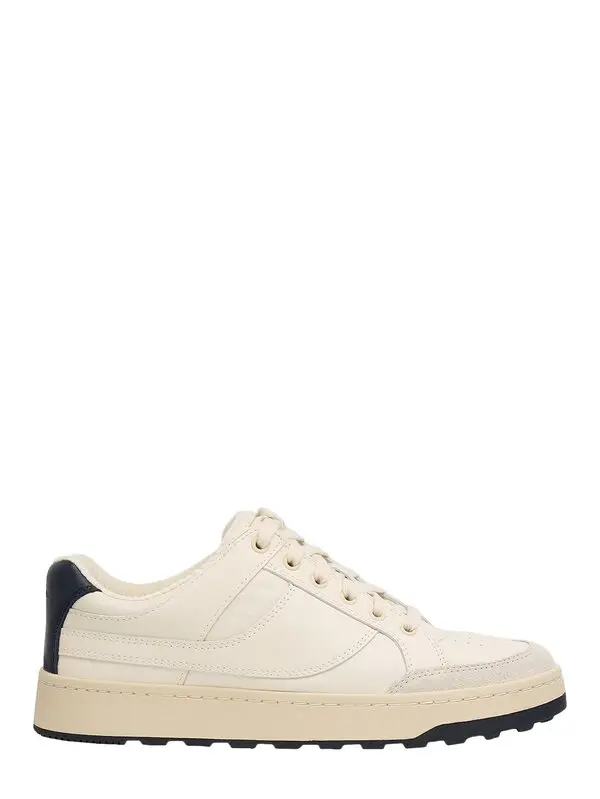 Vince Wilder Court Leather Low-top Sneakers - Pebble Whi