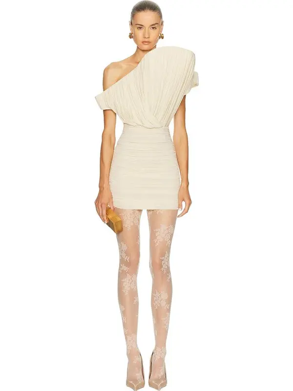 Magda Butrym Strapless Mini Dress - Beige
