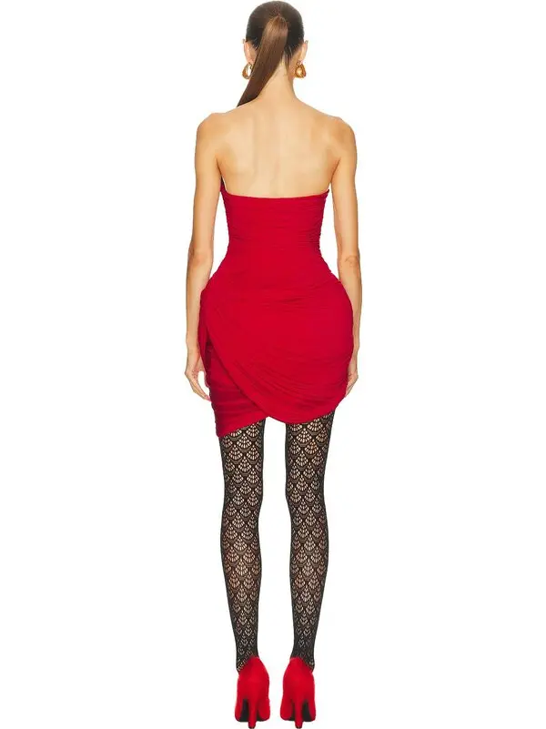 Magda Butrym Strapless Mini Dress - Red