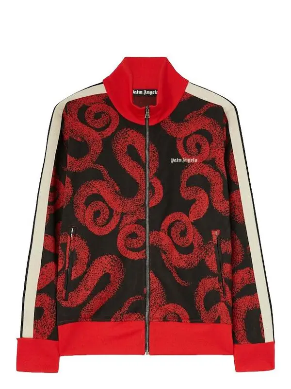Palm Angels Lunar New Year Snake Track Jacket - Red/black