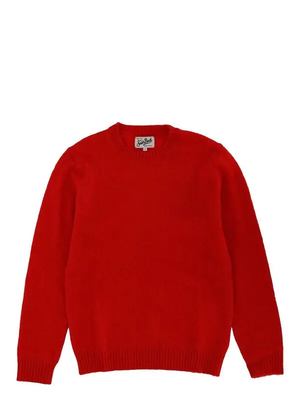 MC2 SAINT BARTH Crewneck Wool Blend Sweater - Red