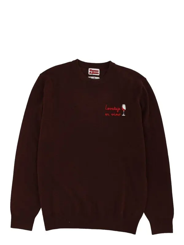 MC2 SAINT BARTH Sweater With Embroidery - Brown