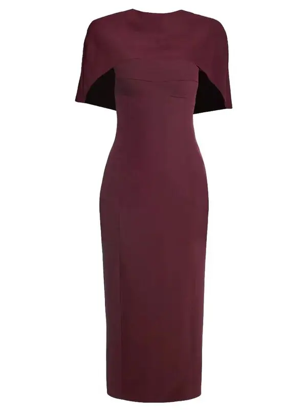 AXEL 113 Margot Caped Midi Dress - Red