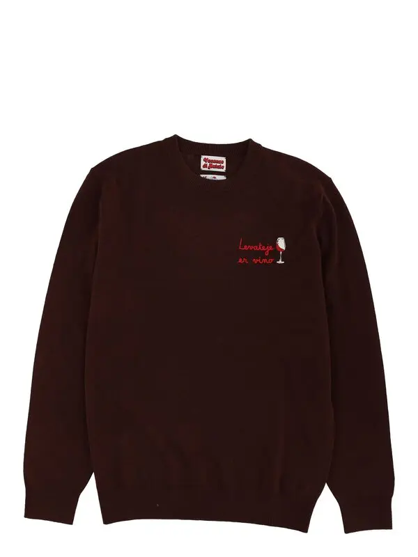 MC2 SAINT BARTH Sweater With Embroidery - Brown