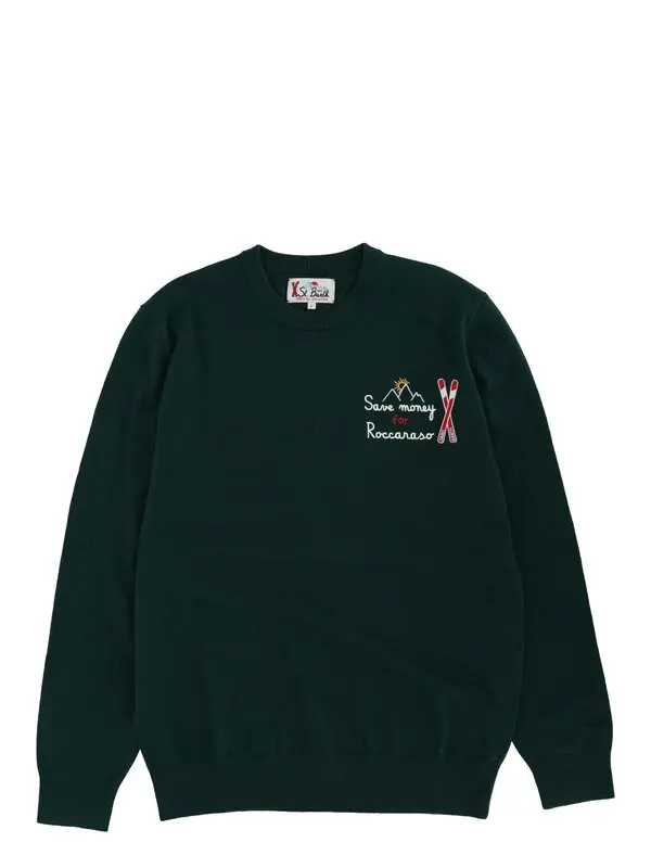 MC2 SAINT BARTH Sweater With Embroidery - Green