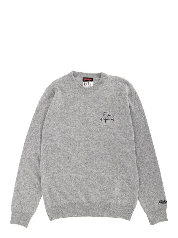 MC2 SAINT BARTH Sweater With Embroidery - Grey