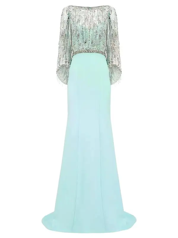 Jenny Packham Embellished Maxi Dress - Blue