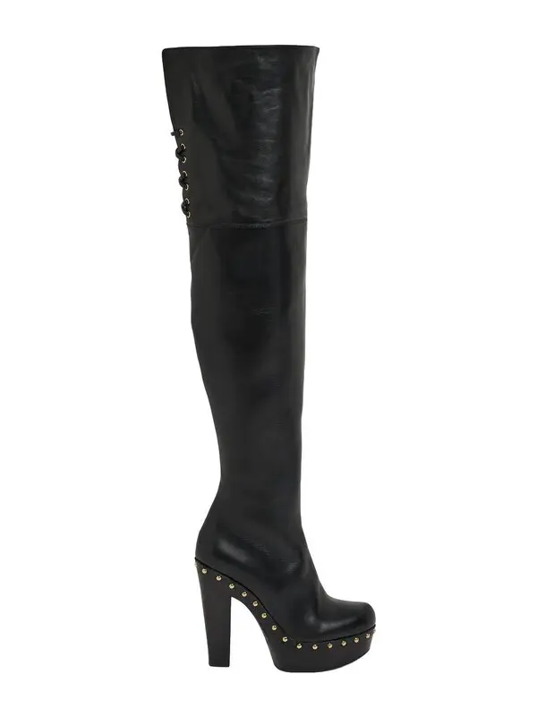 Chloé Lola 120 Leather Over-the-knee Boots - Black