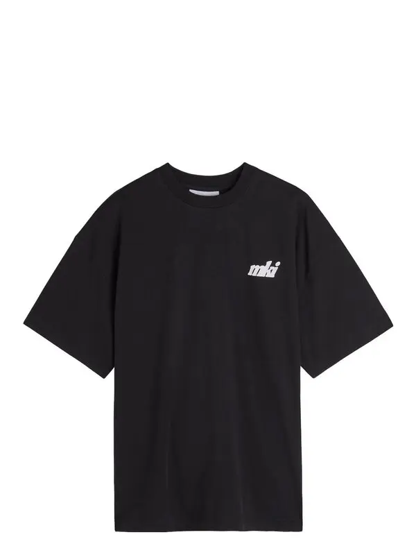 MKI MIYUKI ZOKU Stamp Logo-print Cotton T-shirt - Black
